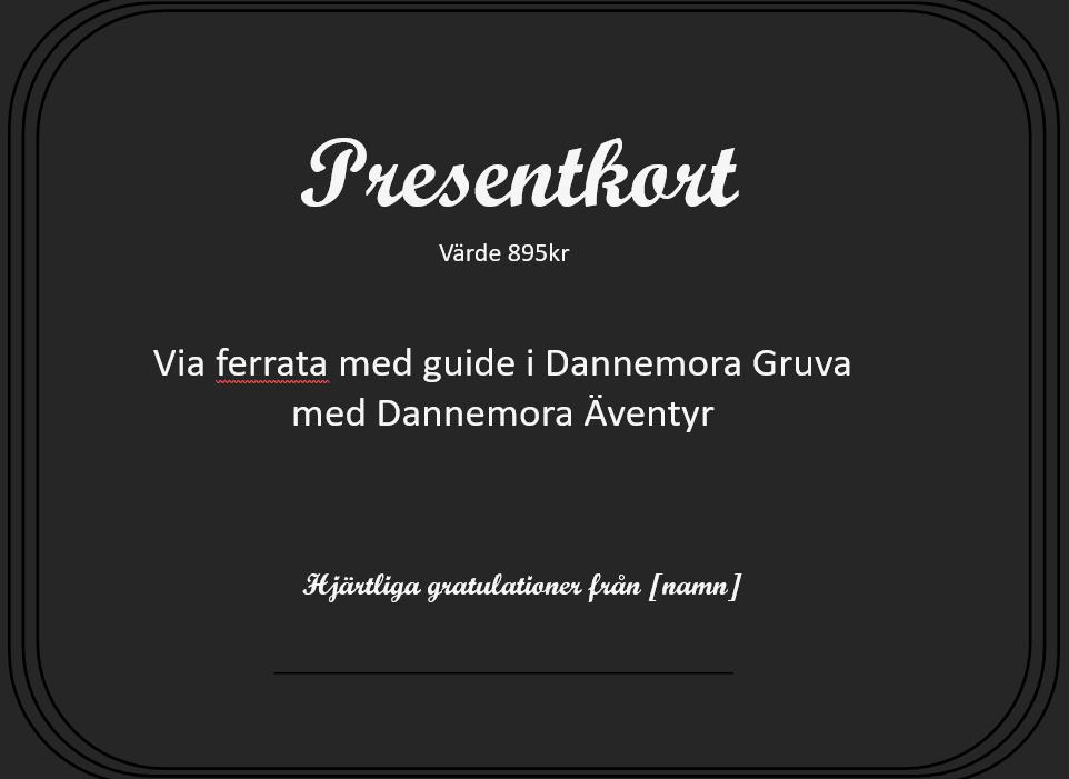 Ge bort en upplevelse med oss på Dannemora Äventyr! | Nyheter ...